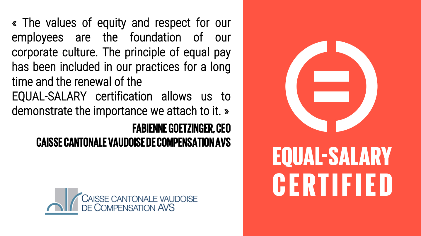 2nd CERTIFICATION FOR CAISSE CANTONALE VAUDOISE DE COMP. AVS • EQUAL SALARY