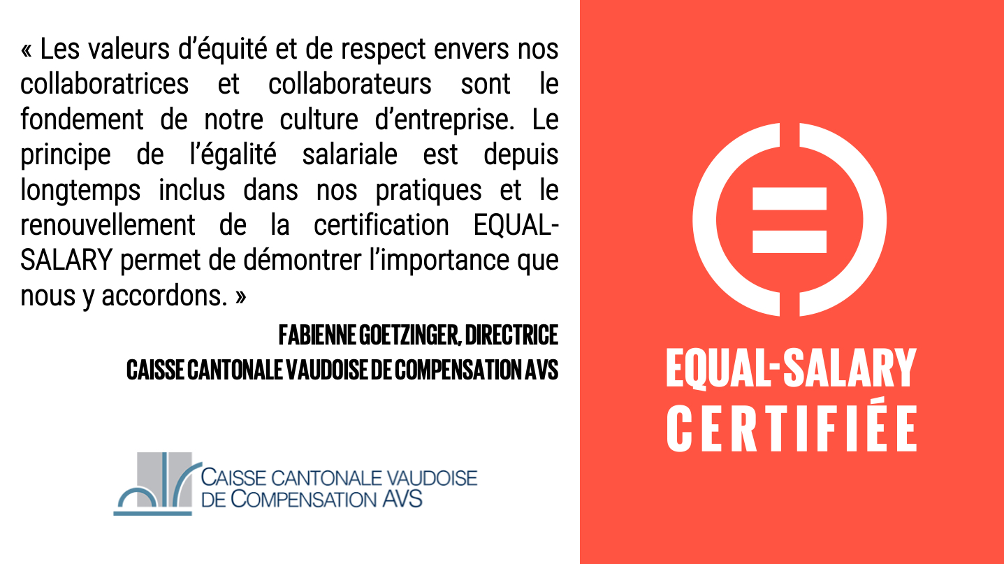 2e CERTIFICATION POUR LA CAISSE CANTONALE VAUDOISE DE COMP. AVS • EQUAL ...