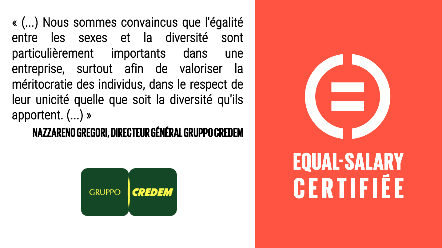 GRUPPO CREDEM – CREDITO EMILIANO s.p.a. CERTIFIÉ EQUAL-SALARY • EQUAL ...