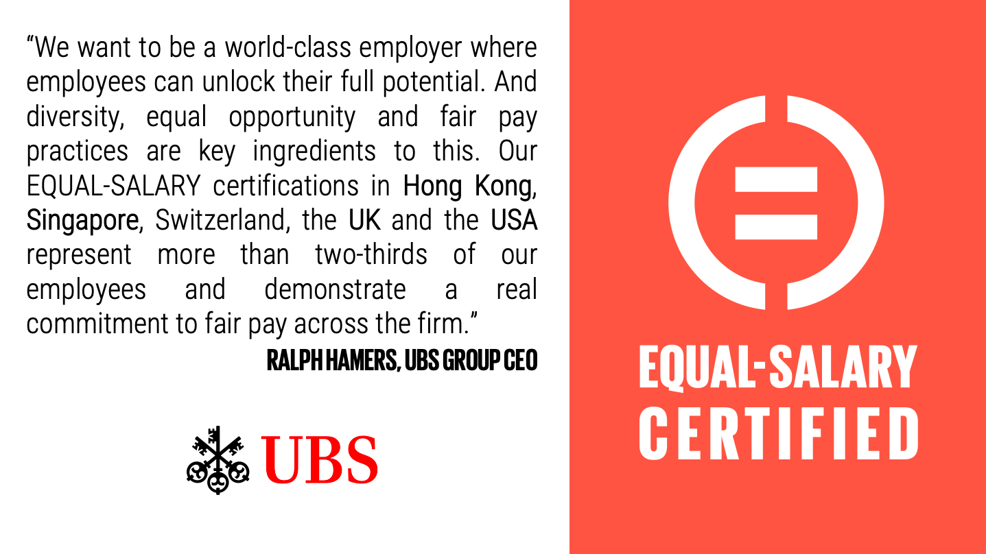 UBS IS EQUAL-SALARY IN HONG KONG, SINGAPORE, THE UK AND THE USA • EQUAL ...